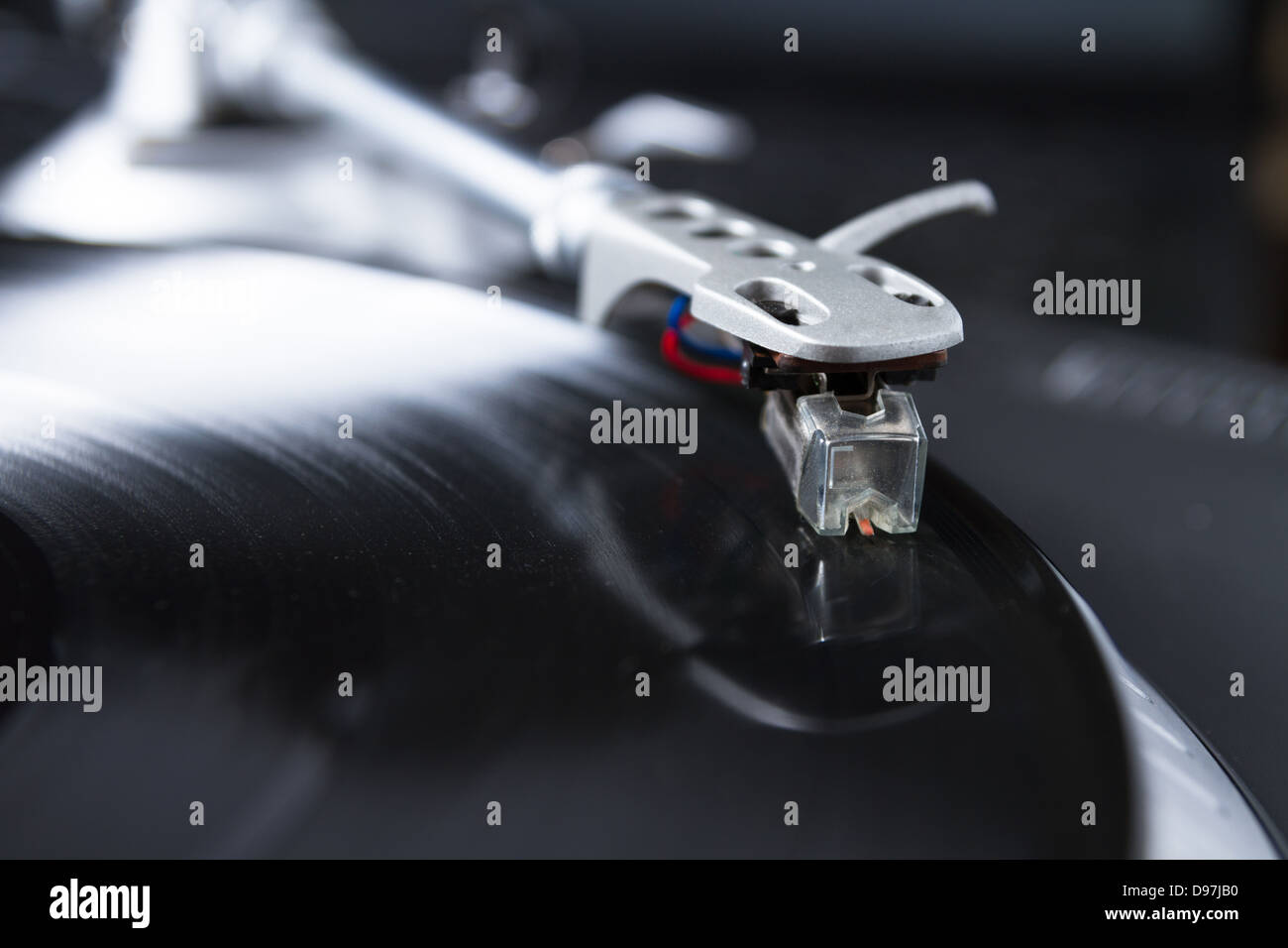 Professional sound equipment for a disc jockey. Turntable vinyl record ...