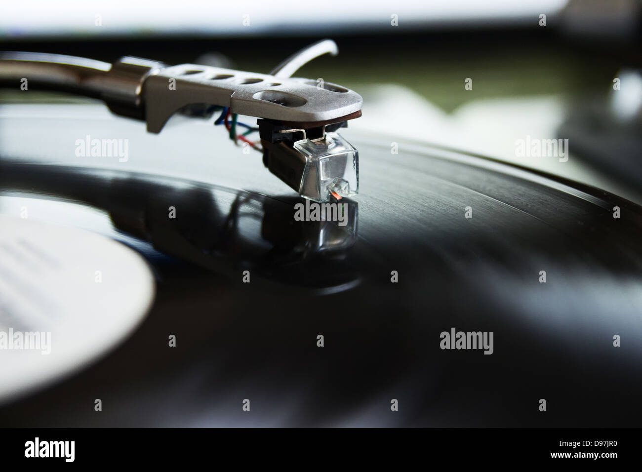 Professional sound equipment for a disc jockey. Turntable vinyl record ...
