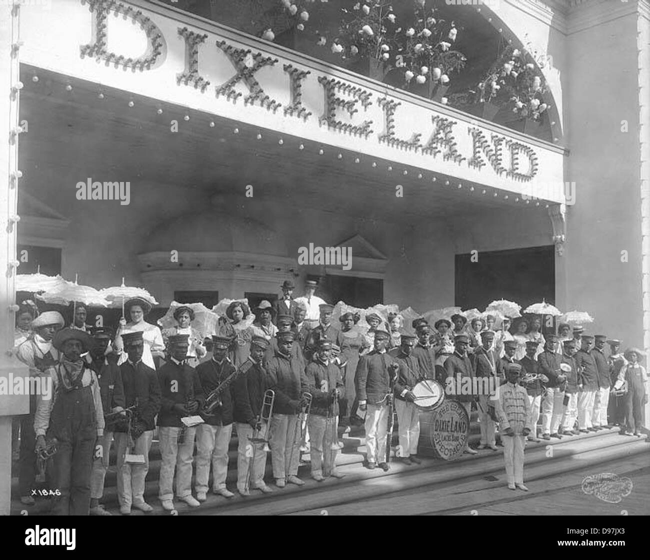 A photograph from the 1909 Alaska-Yukon-Pacific Exposition, showcasing ...