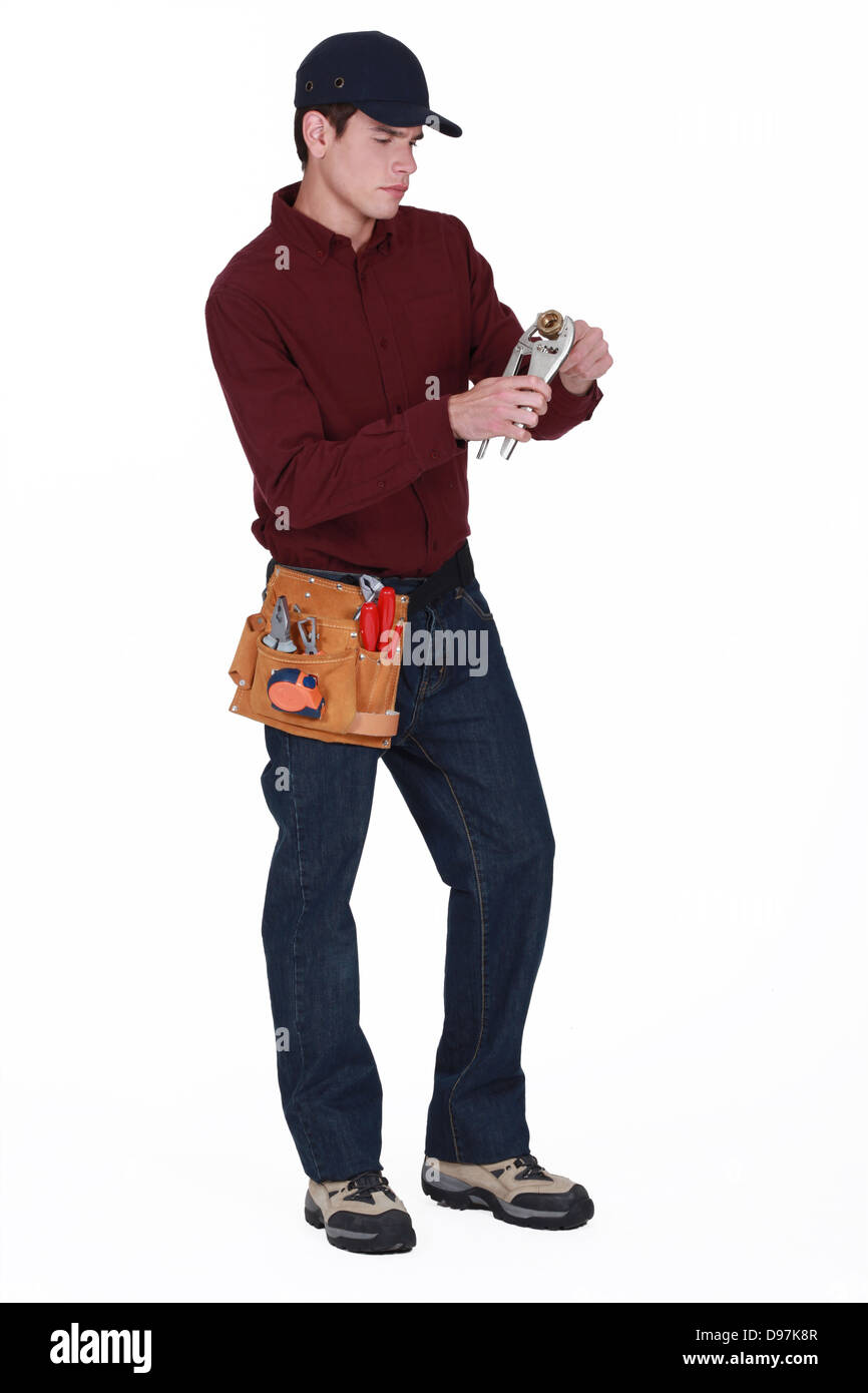 Plumber with a grips Stock Photo - Alamy