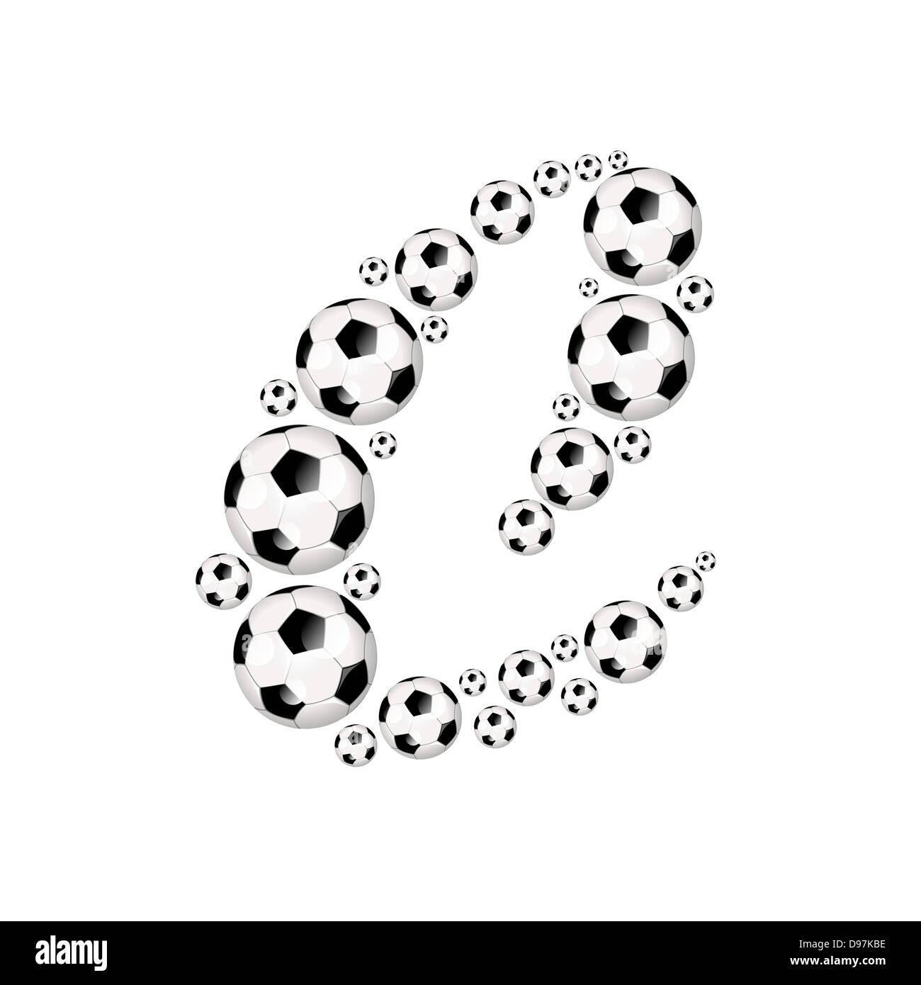 Soccer alphabet capital letter illustration hi-res stock photography ...