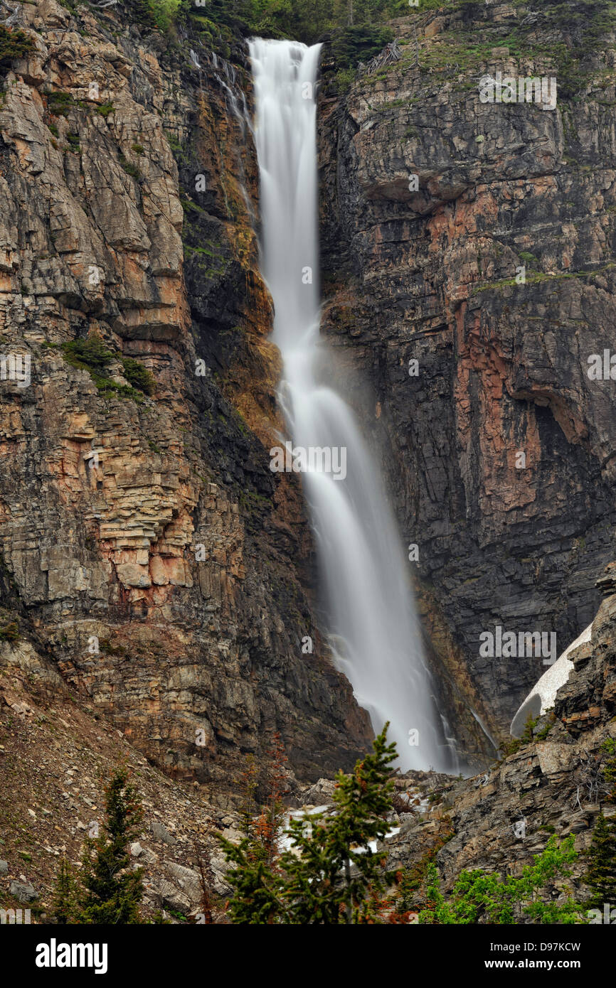 Apikuni Falls Glacier National Park Many Glacier Unit Montana USA Stock ...