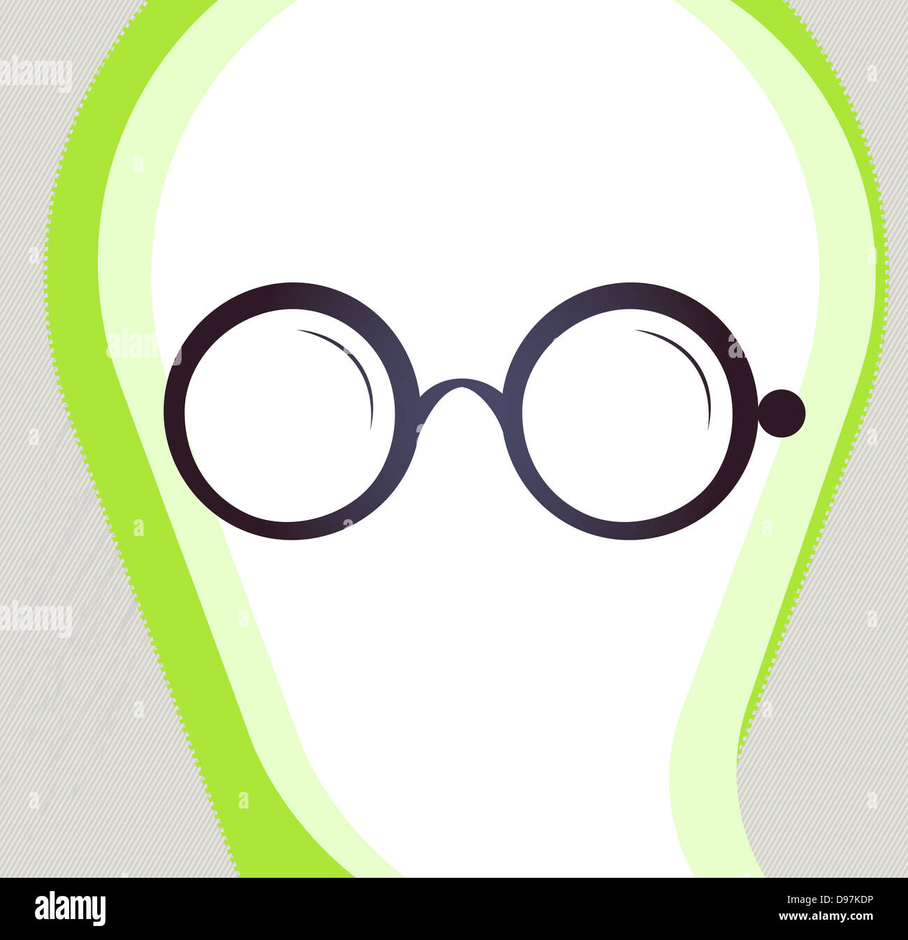 Glasses. Retro-style emblem, icon, pictogram Stock Photo - Alamy