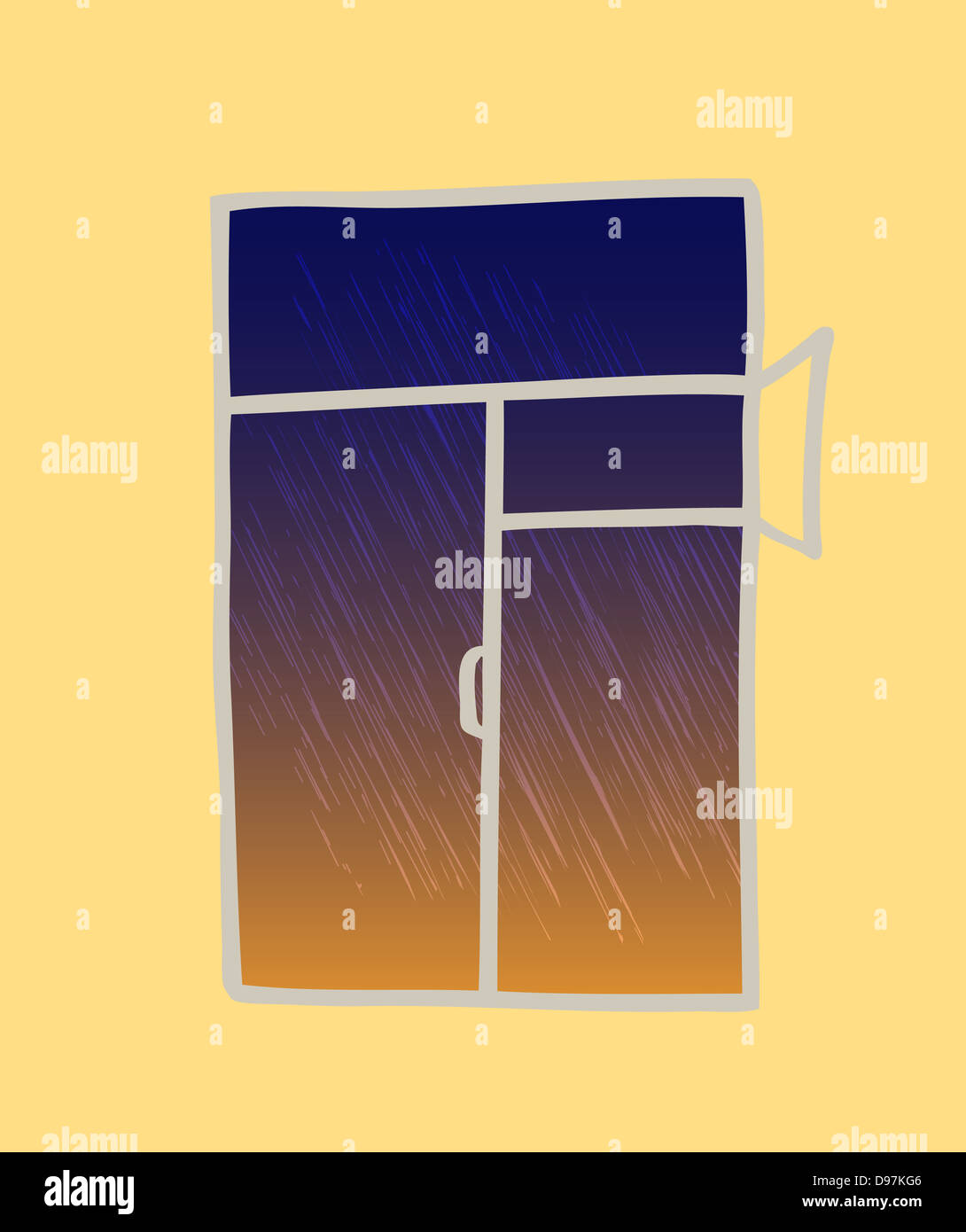 Window. Simple minimalistic illustration Stock Photo - Alamy