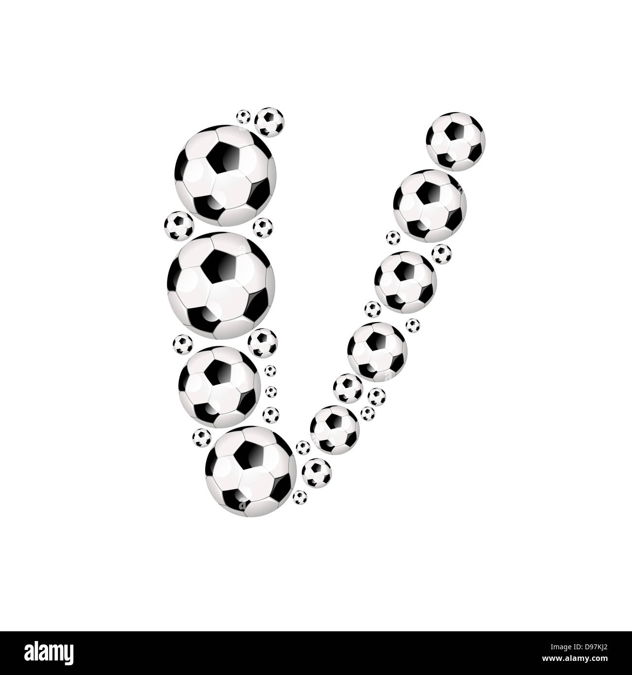 Soccer alphabet capital letter illustration hi-res stock photography ...