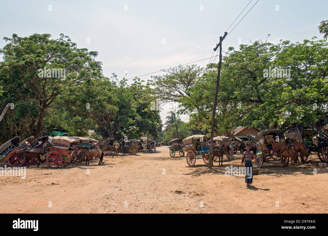 station carriages on Inwa Stock Photo - Alamy