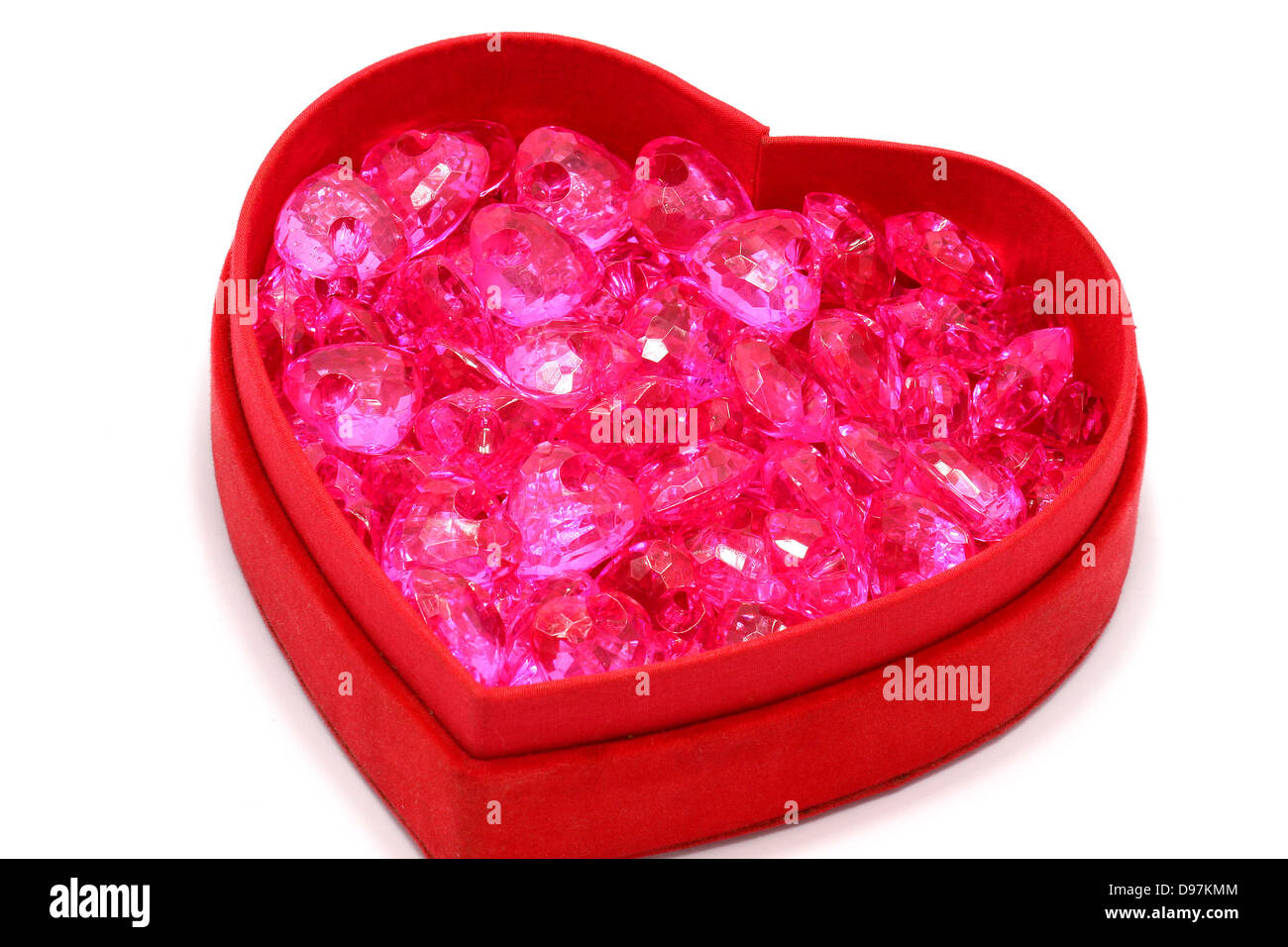 Heart shaped box isolated on white Stock Photo - Alamy