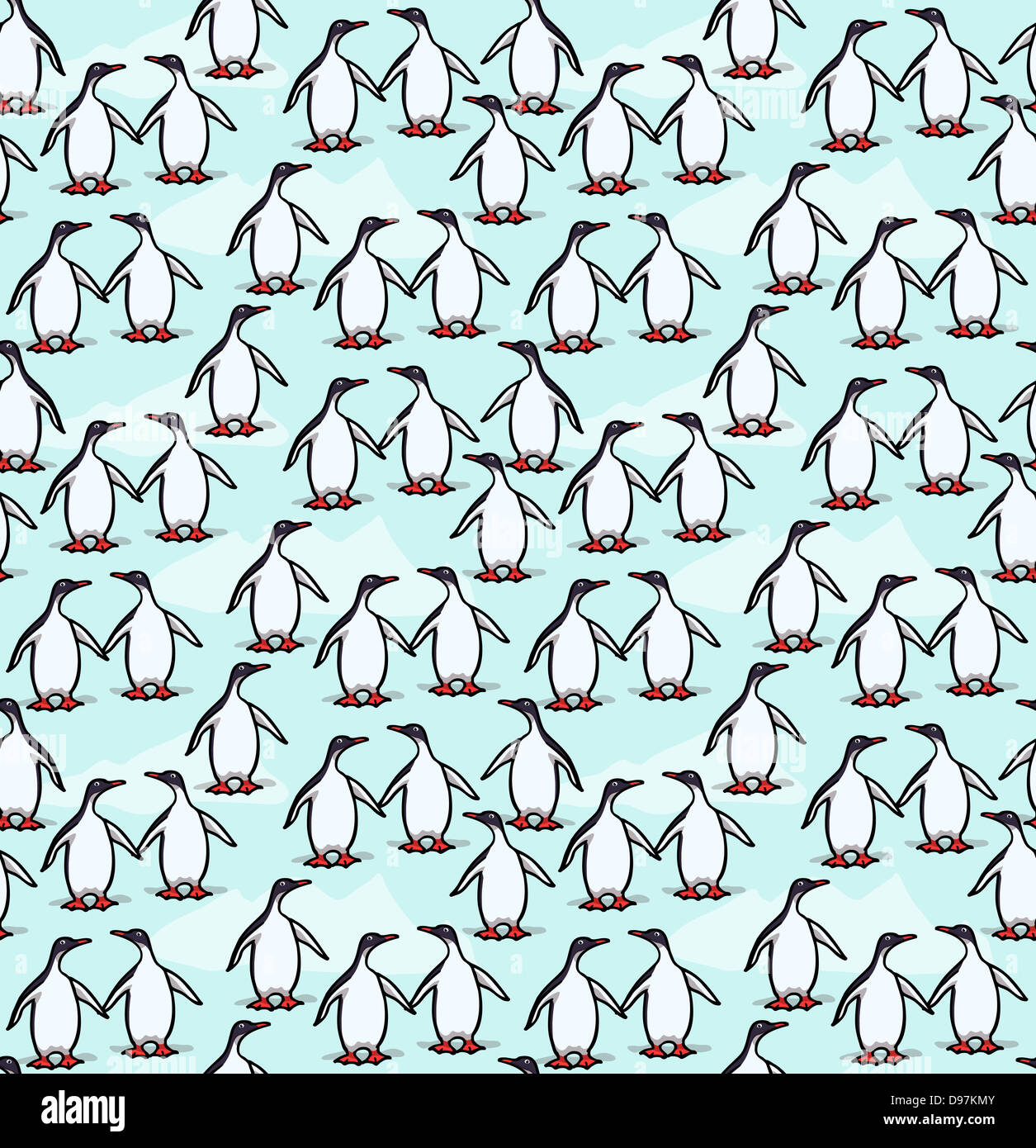 Seamless pattern background of penguins Stock Photo - Alamy