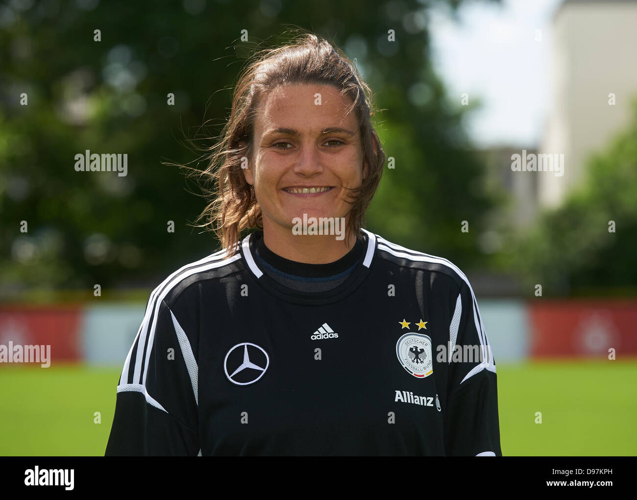 The goalkeeper of the women's German national soccer squad, Nadine ...