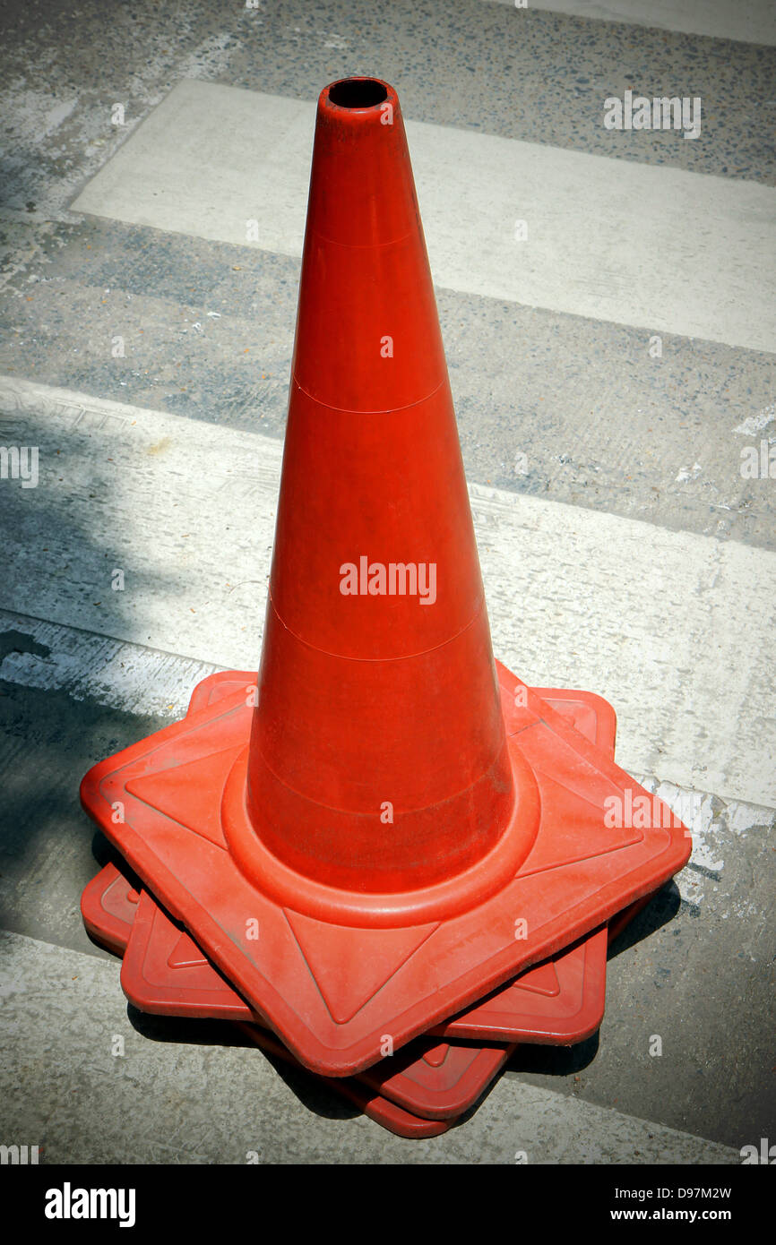 group old traffic cone Stock Photo - Alamy