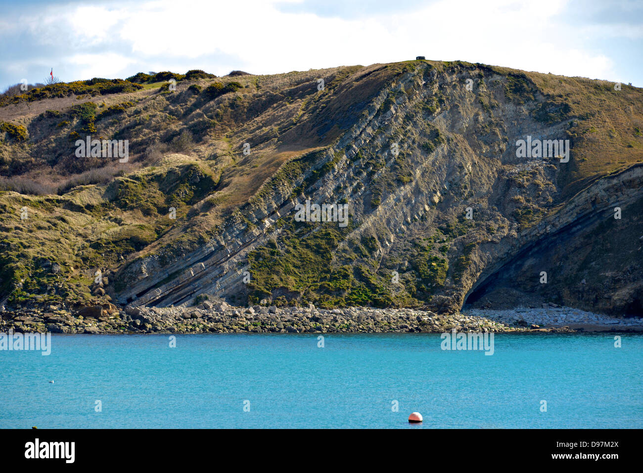 Lulworth Cove and the Jurassic Coastline showing the cove, Wealden ...