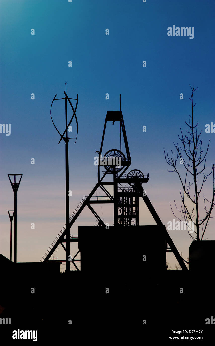 wind turbine and colliery energy Stock Photo - Alamy