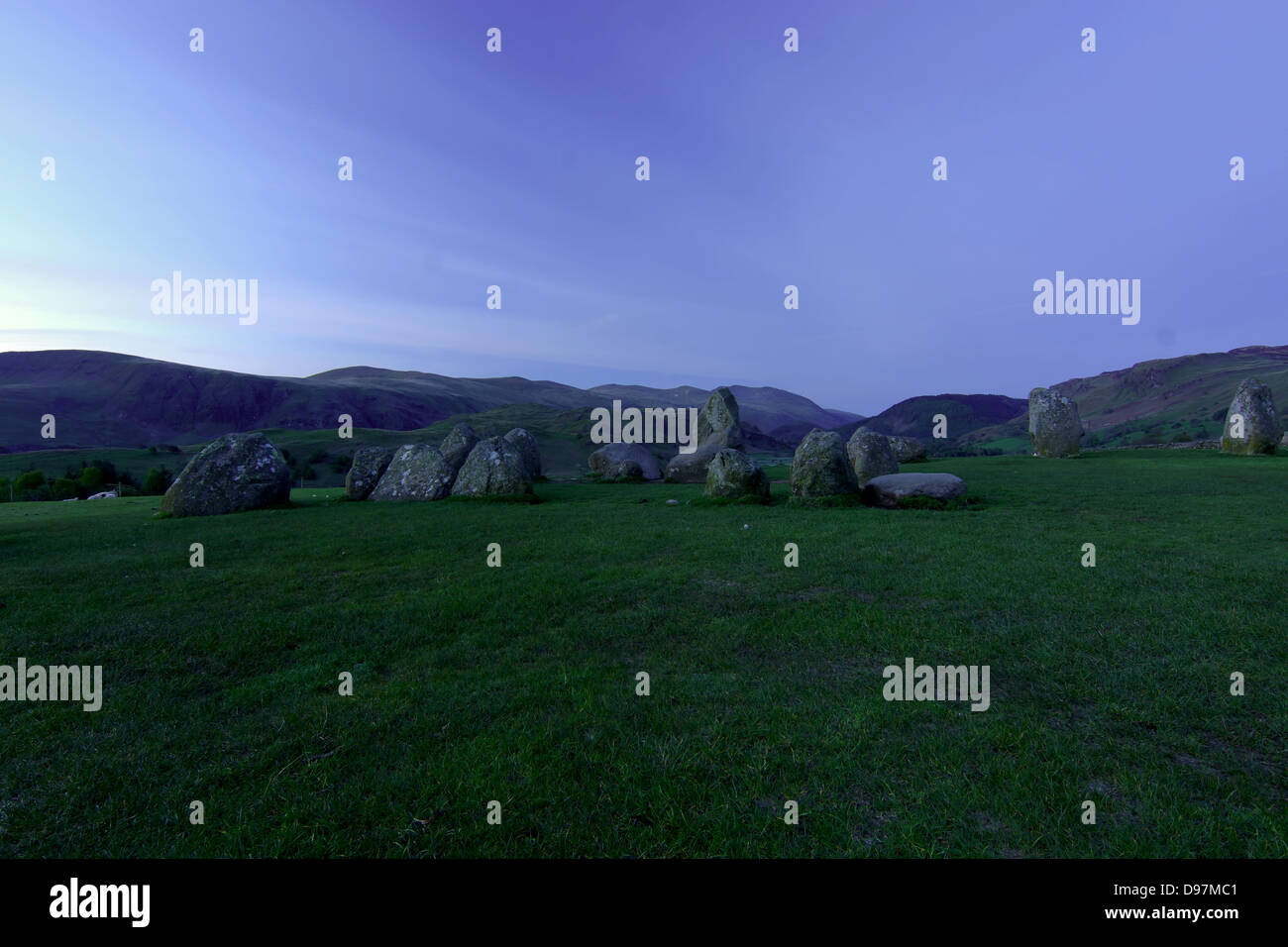 Famous Castlerigg Stones Circle in Keswick in Great Britain Stock Photo ...