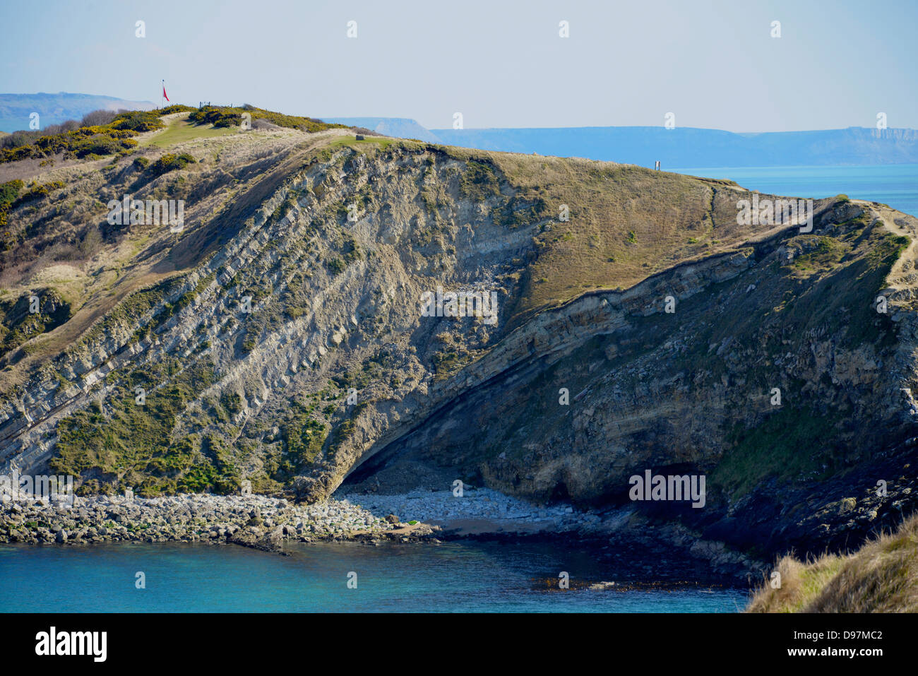 Purbeck limestone strata hi-res stock photography and images - Alamy