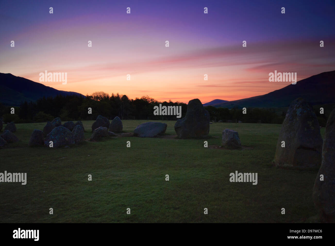 Famous Castlerigg Stones Circle in Keswick in Great Britain Stock Photo ...
