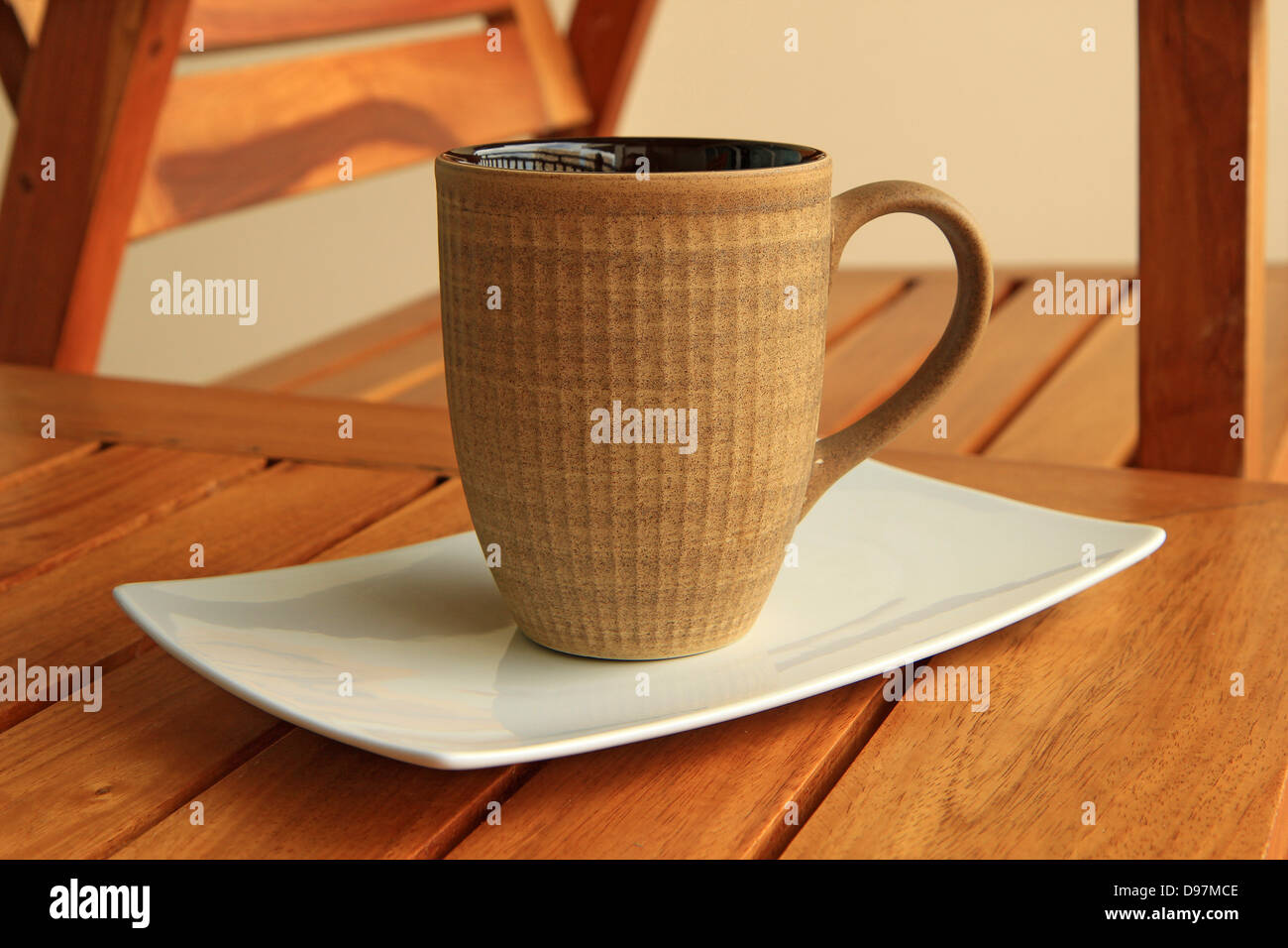 Coffee Cup on white dish Stock Photo - Alamy