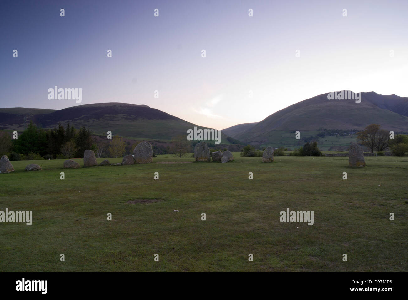 Famous Castlerigg Stones Circle in Keswick in Great Britain Stock Photo ...