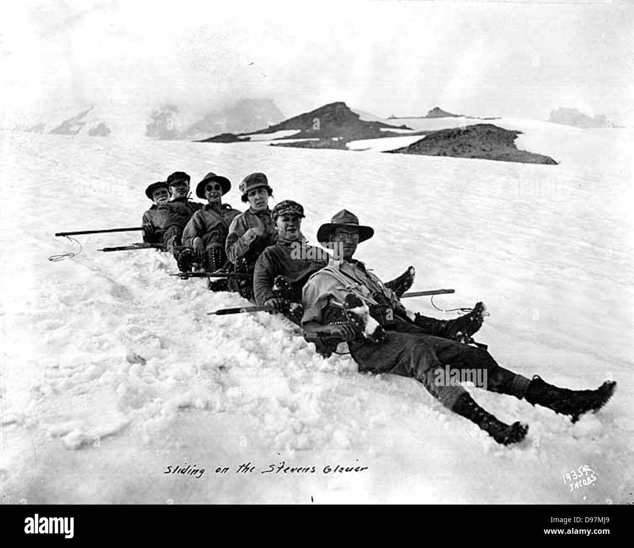 Mountaineering activities Black and White Stock Photos & Images - Alamy