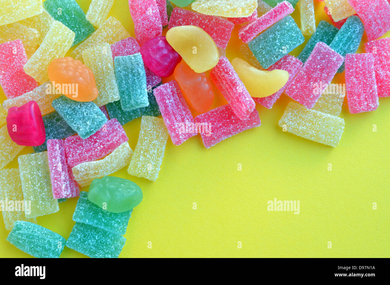 Yellow jelly candies hi-res stock photography and images - Alamy