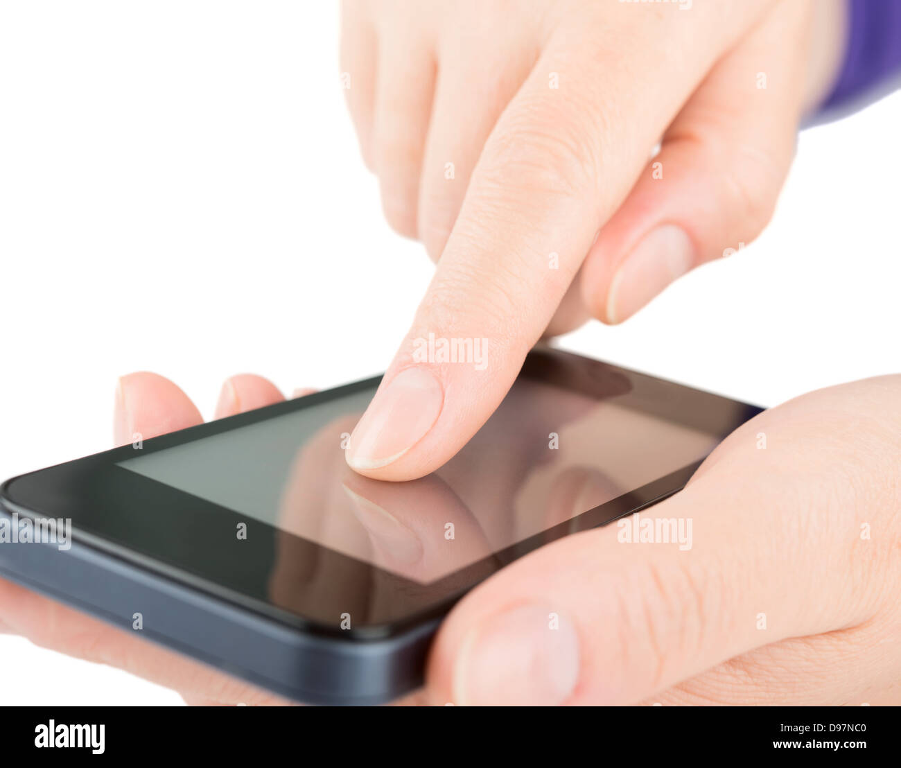 female hands holding the smart phone Stock Photo - Alamy