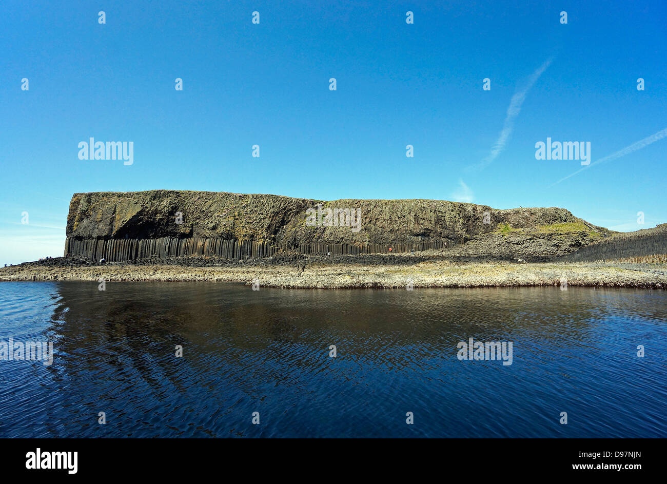View of the Isle of Staffa in the Inner Hebrides of Scotland from ...