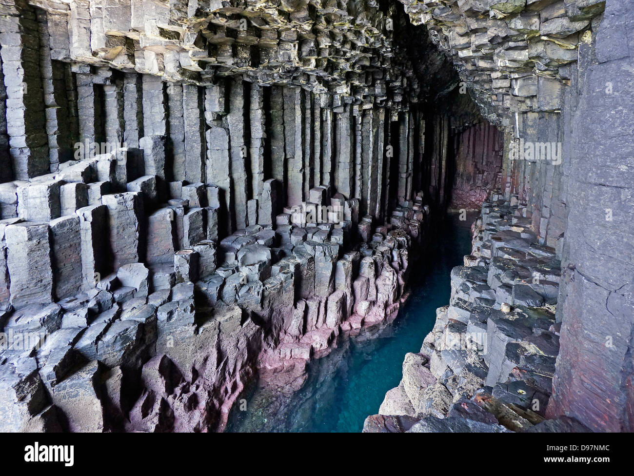 View inside Fingal's Cave on the Island of Staffa Inner Hebrides ...