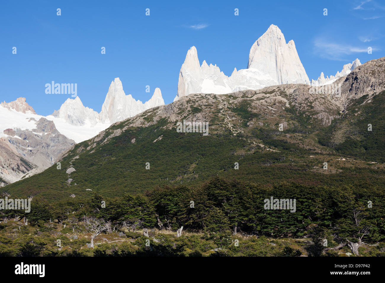 Fitz Roy Range in Argentina - Los Glaciares National Park Stock Photo ...