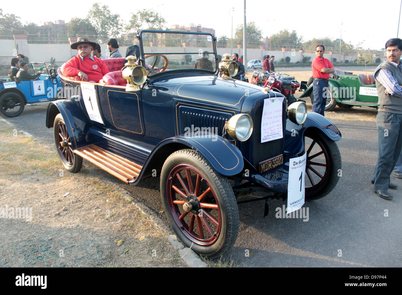 Car designer Tutu Dhawan in a 1909 Willys-Overland, the oldest car at ...