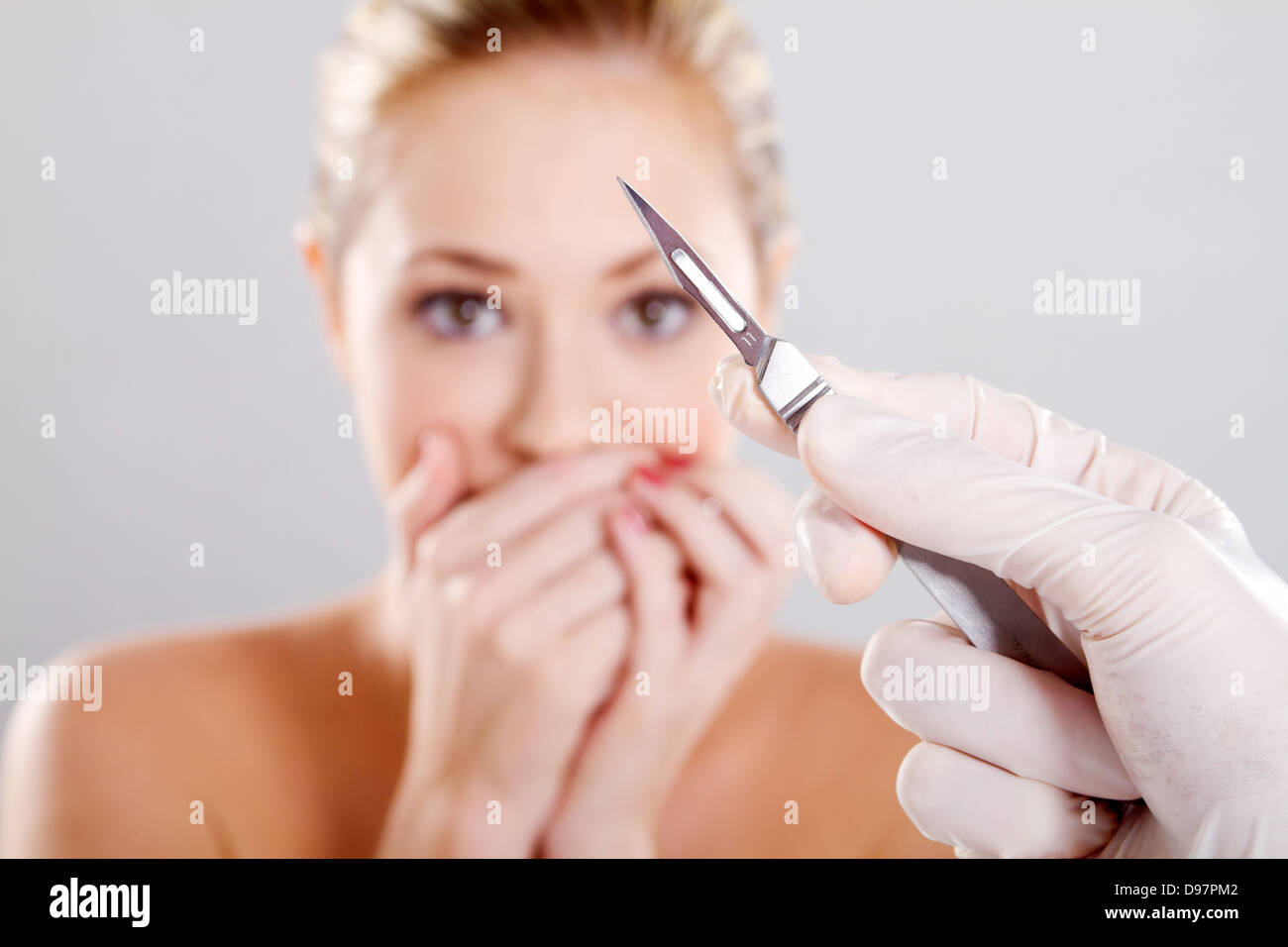 scary plastic surgery Stock Photo - Alamy