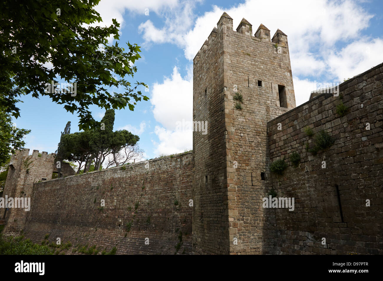 muralles medievals old medieval walls of barcelona catalonia spain ...