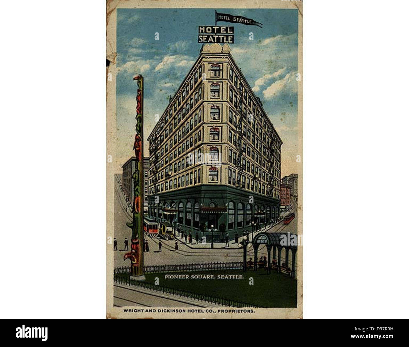 The Hotel Seattle, located at James Street and Yesler Way in the ...