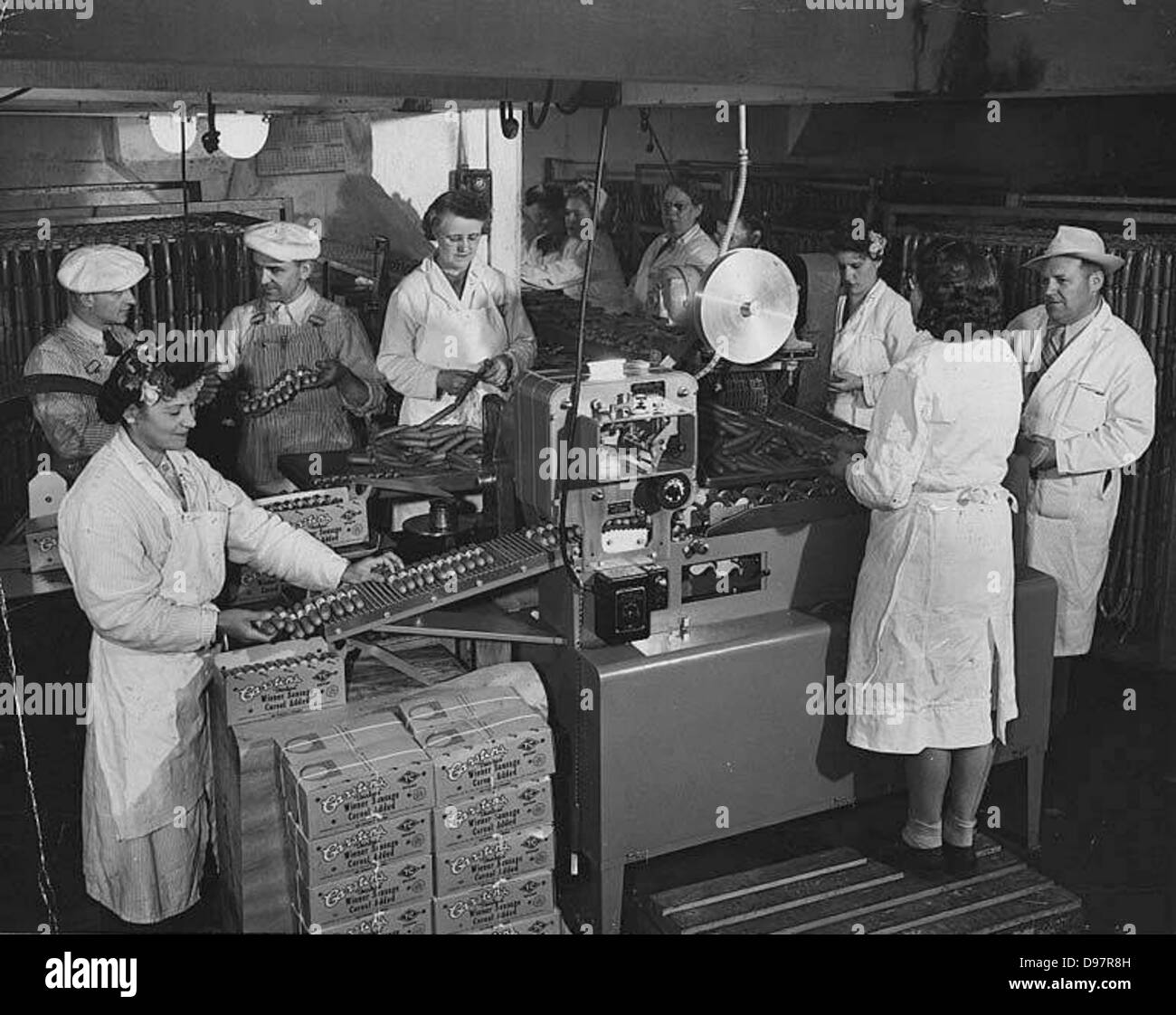 Meat processing plant assembly line hi-res stock photography and images ...