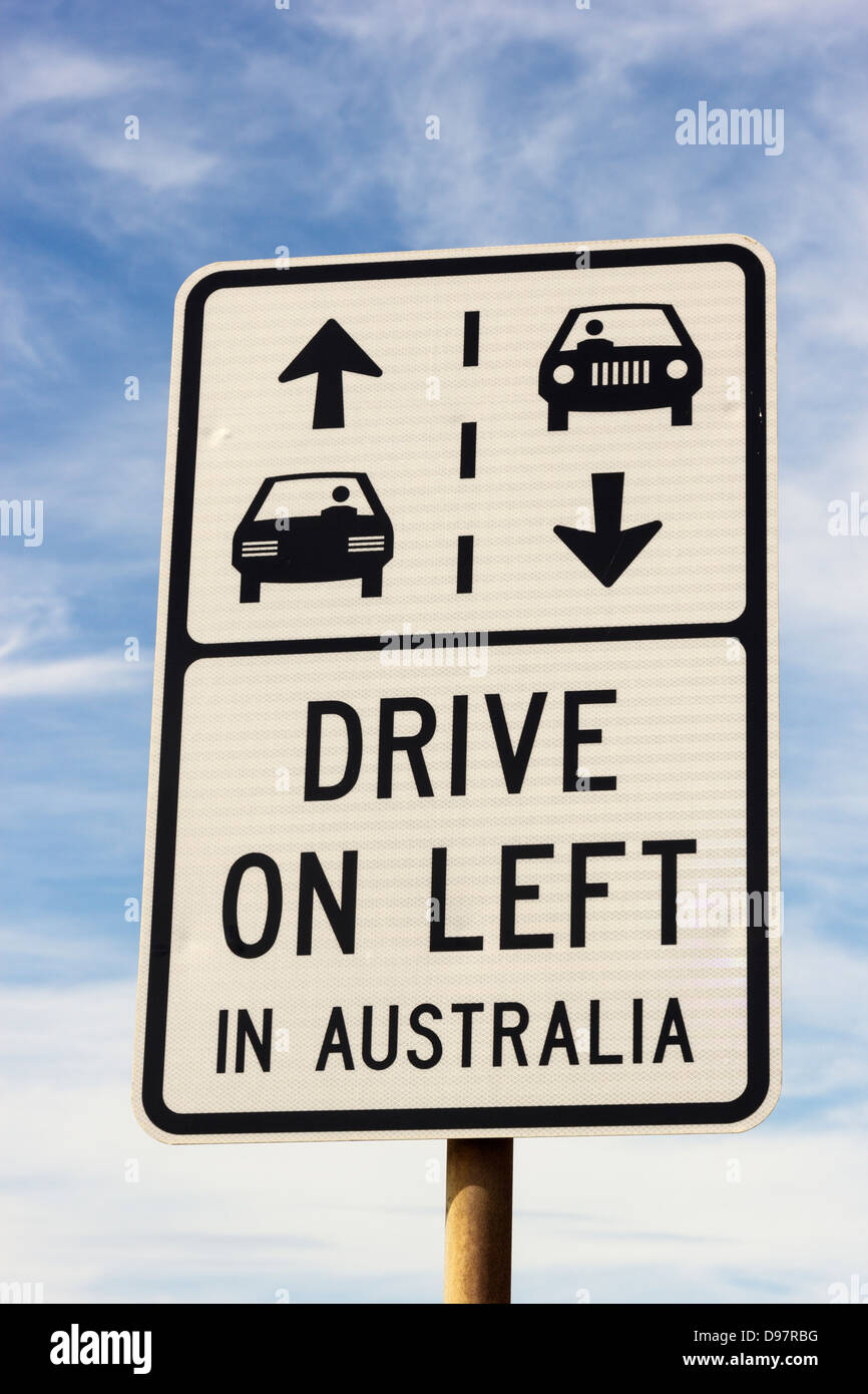 Drive on the left sign hi-res stock photography and images - Alamy