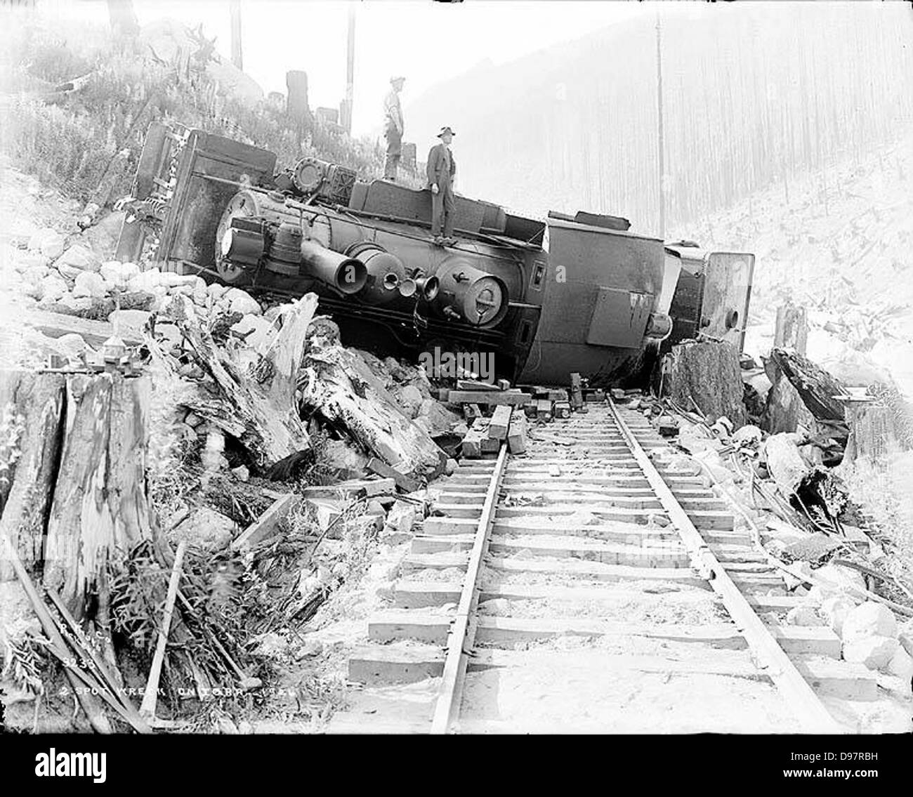 Train wrecked Black and White Stock Photos & Images - Alamy