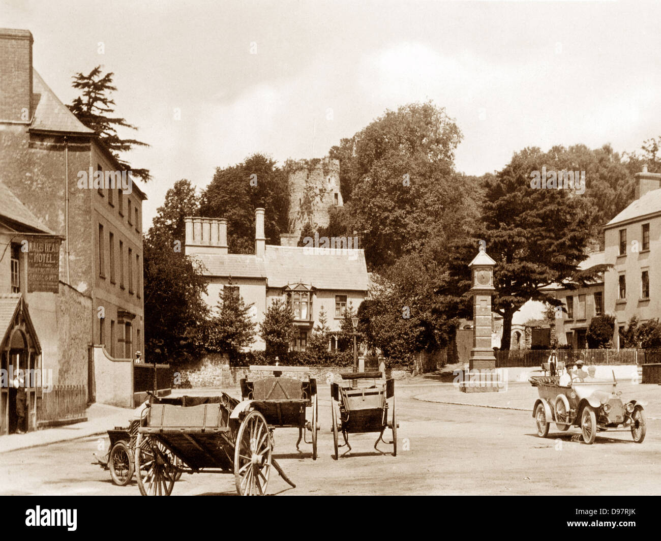 Usk Twyn Square probably 1920s Stock Photo - Alamy