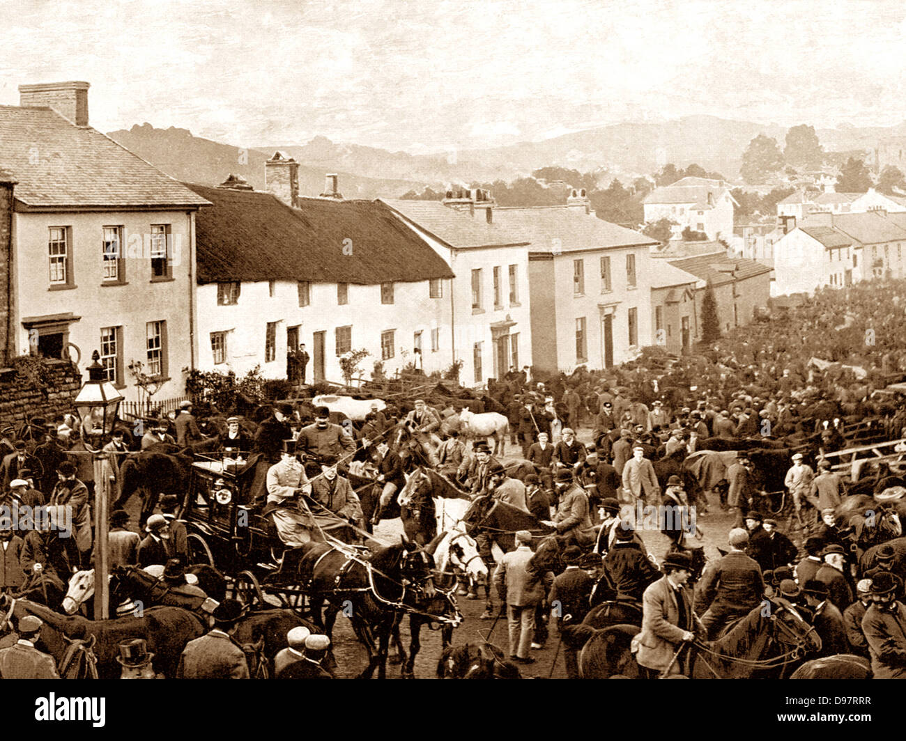 Bampton Exmoor Pony Fair early 1900s Stock Photo - Alamy
