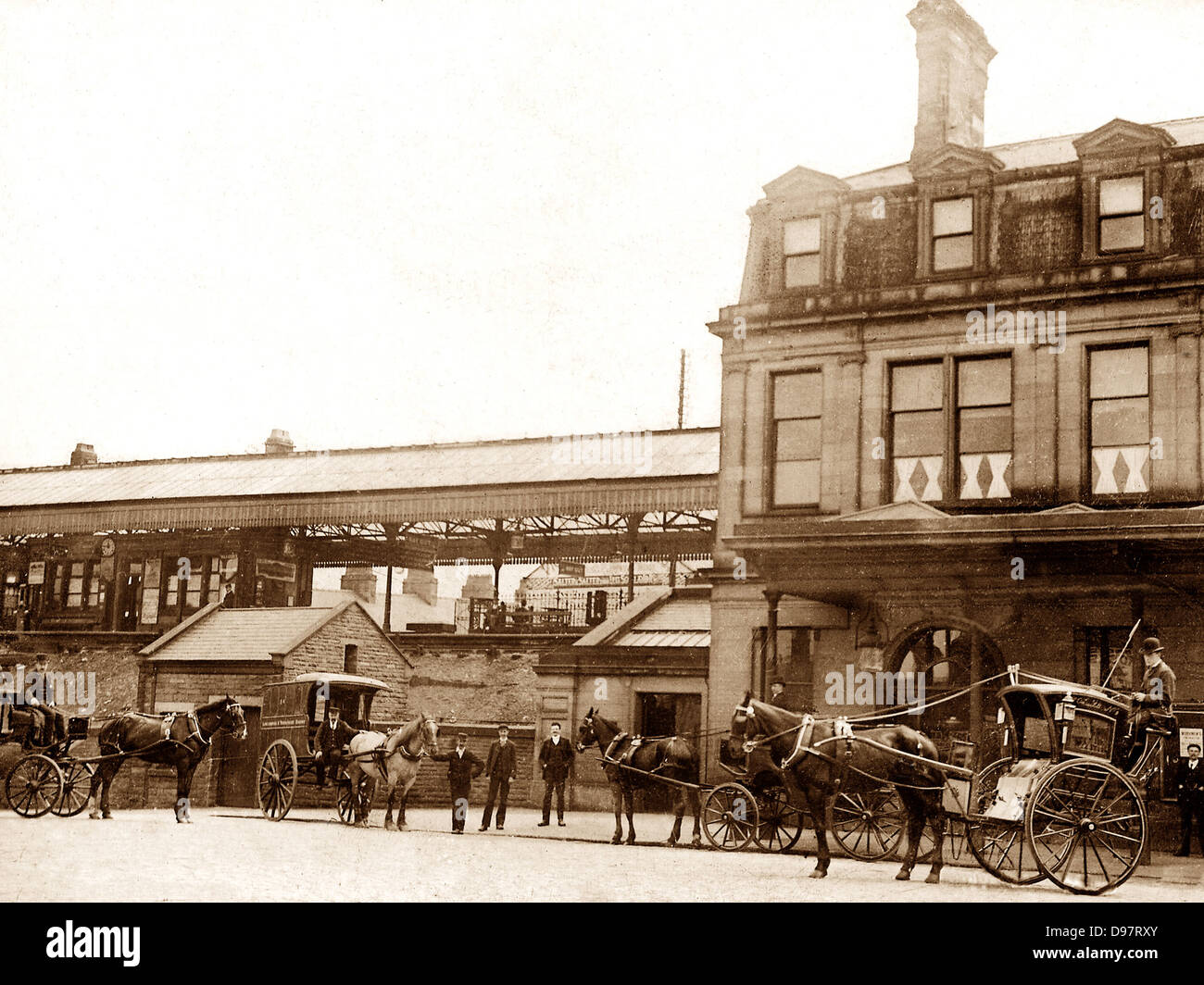 Nelson Railway Station early 1900s Stock Photo - Alamy