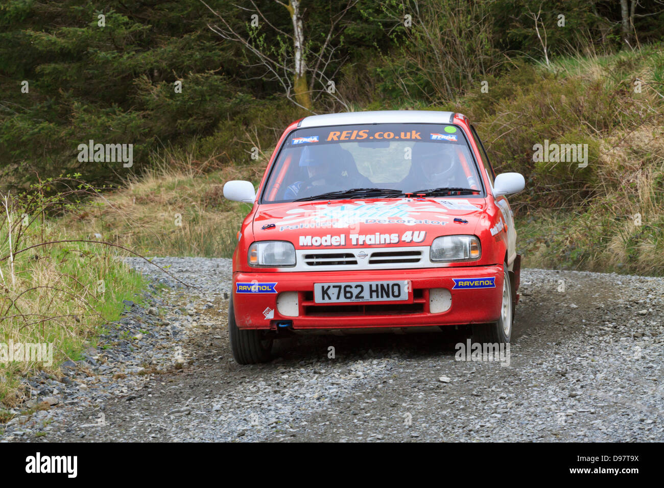 A rally car at the plains rally 2013 (Gartheiniog stage Stock Photo - Alamy