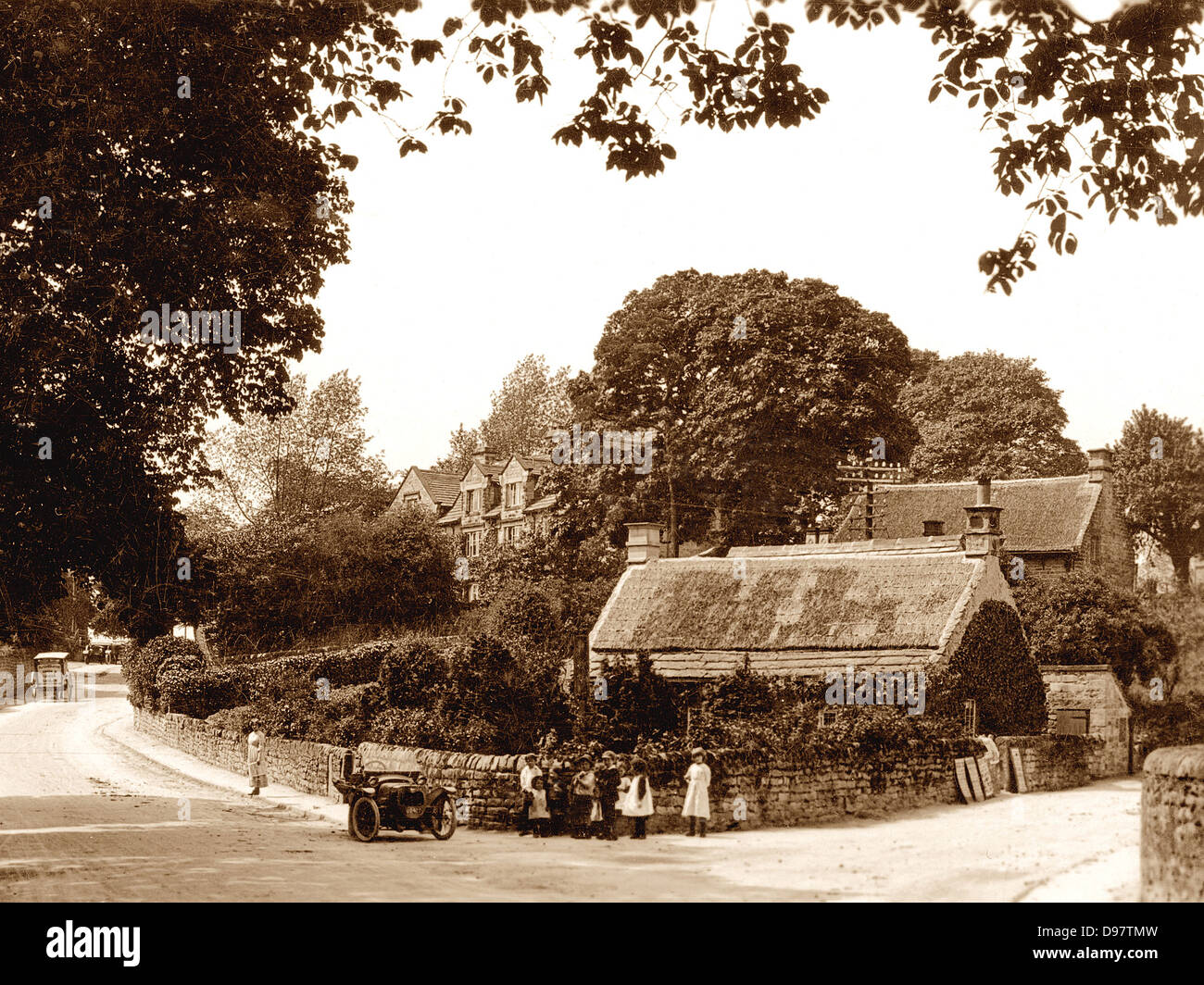 Baslow Nether End early 1900s Stock Photo - Alamy