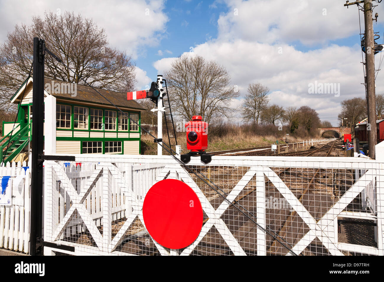Railway level crossing Stock Photo - Alamy