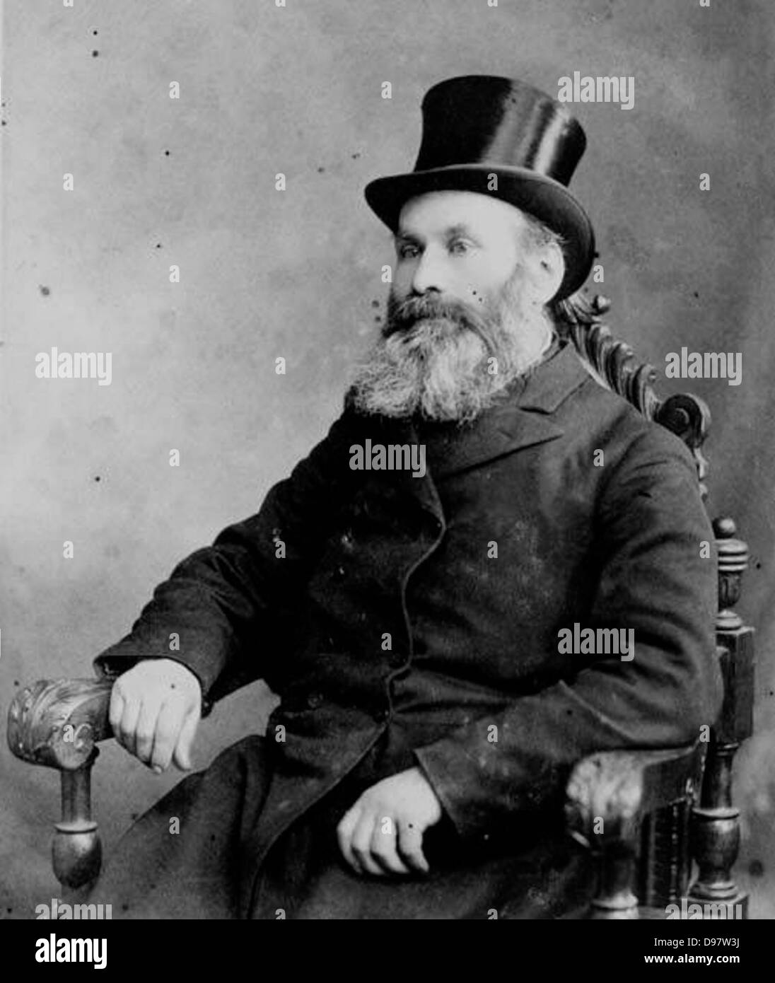 A portrait of Rabbi Hirsch Genss, a Jewish man from Seattle, captured ...