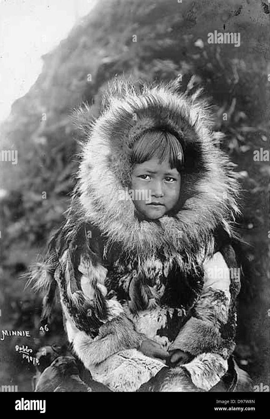 Alaska native girl in fur hi-res stock photography and images - Alamy