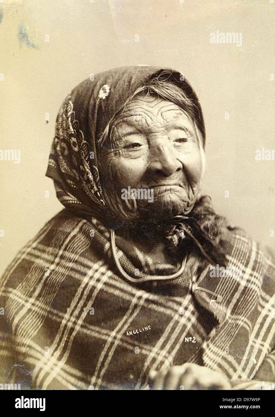 A portrait of Angeline, daughter of Chief Seattle from the Duwamish ...