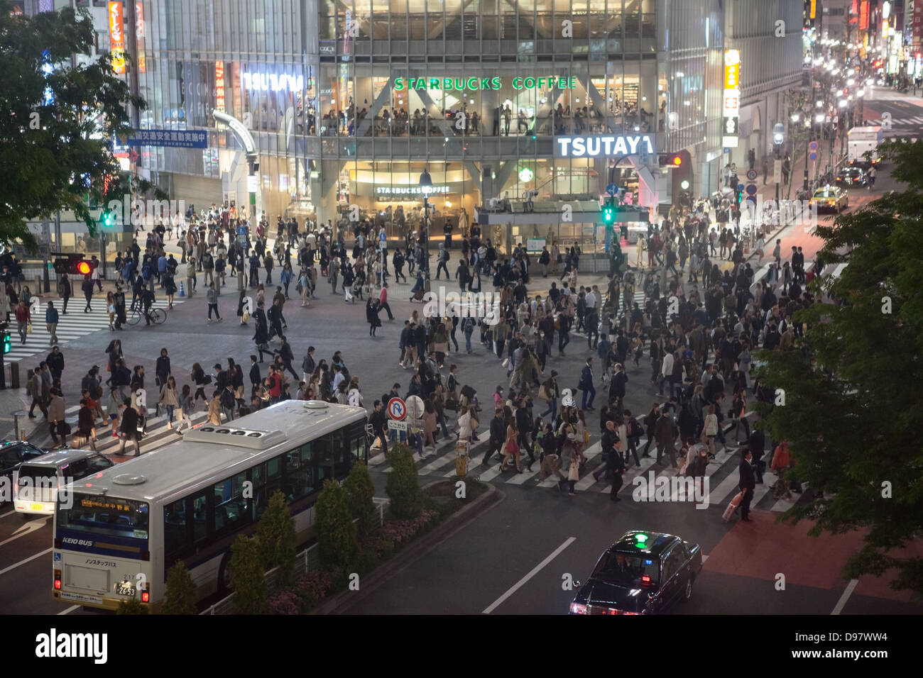 Aerial view crossing famous shibuya hi-res stock photography and images - Alamy