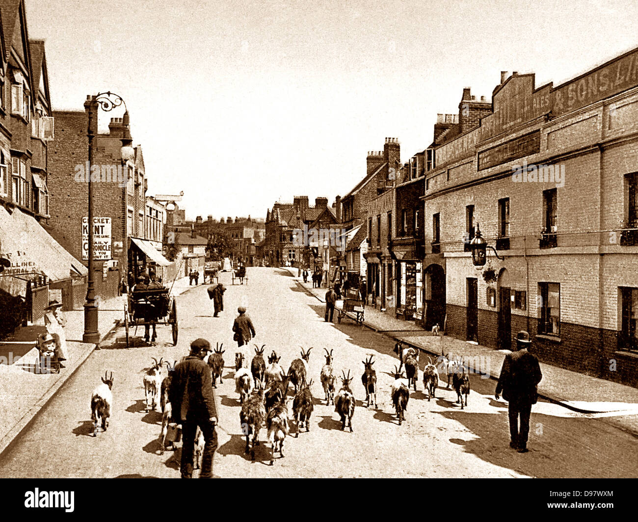 Tonbridge High Street early 1900s Stock Photo - Alamy