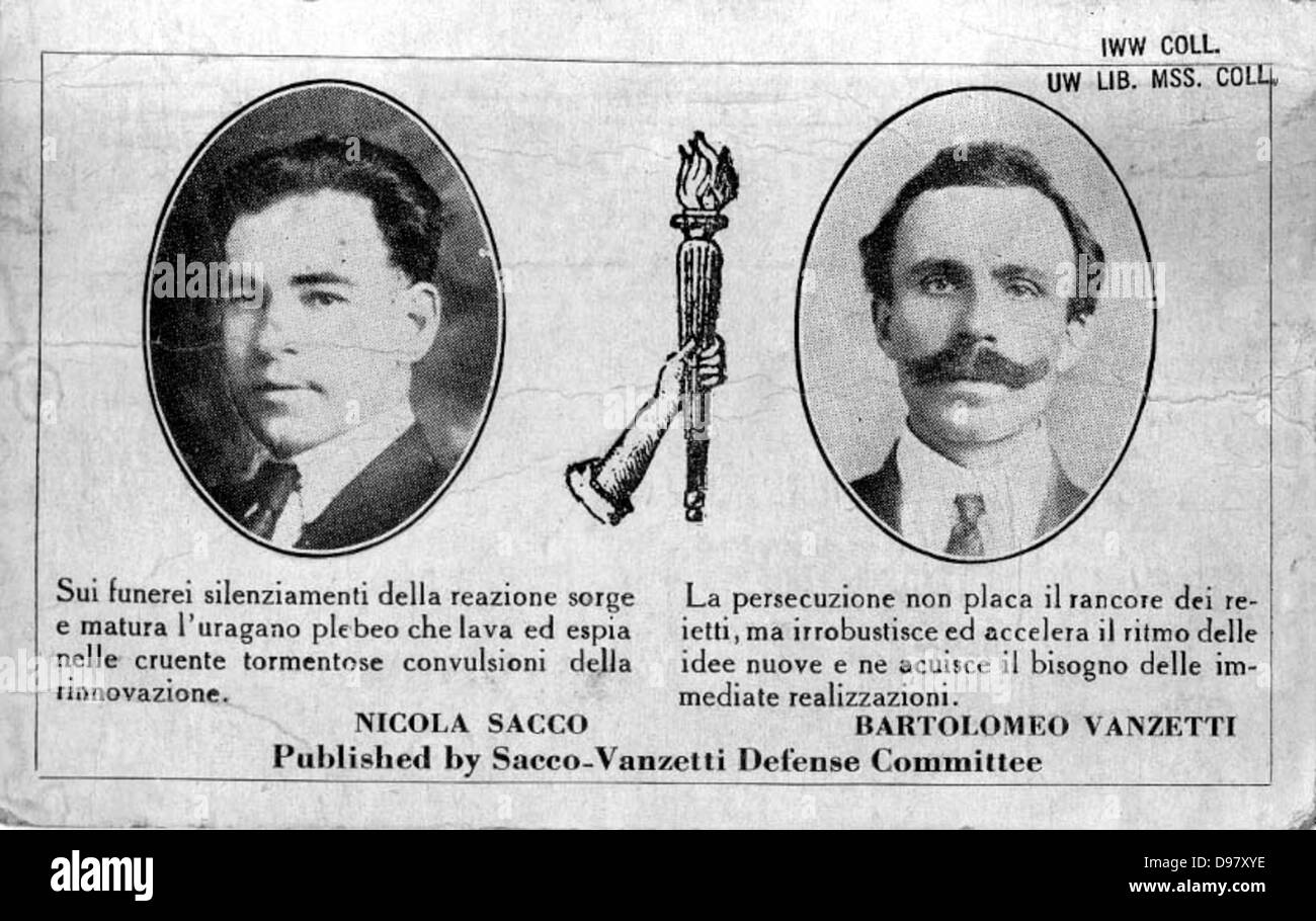 Sacco and vanzetti execution hi-res stock photography and images - Alamy