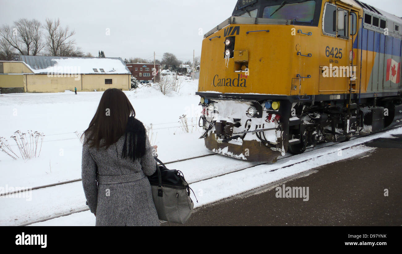Via rail passenger train in hi-res stock photography and images - Alamy