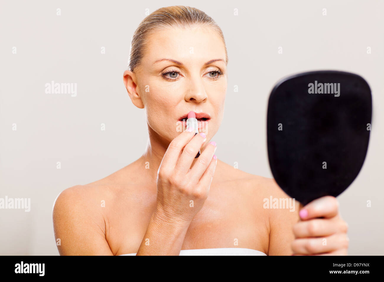 Woman lips close up middle aged hi-res stock photography and images - Alamy