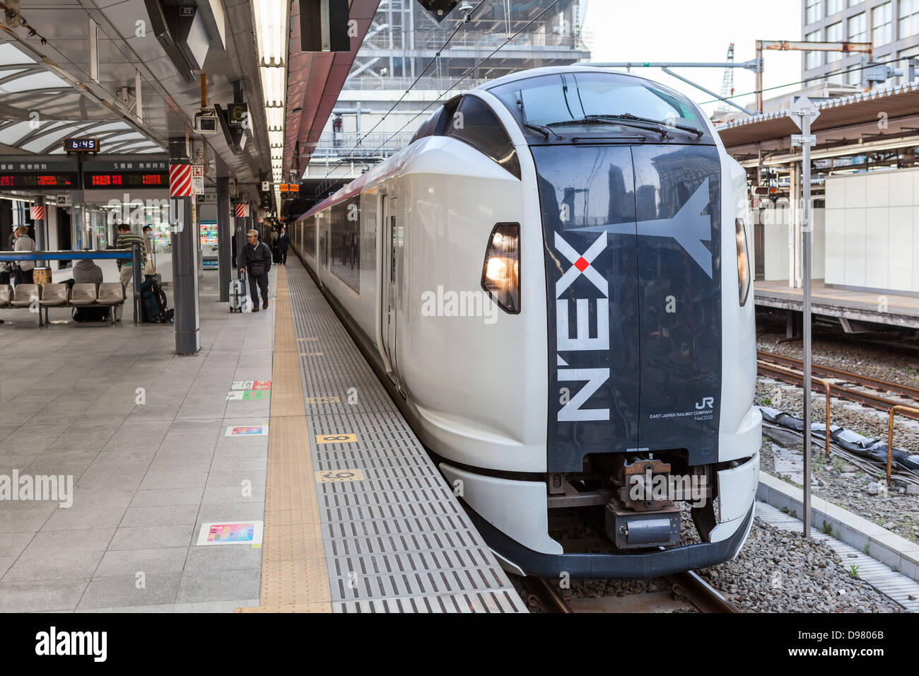 NEX - Narita Express train is a transfer from Tokyo city to airport in ...