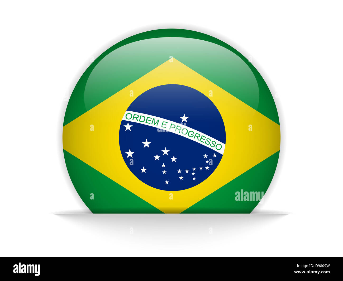 Vector - Brazil Flag Glossy Button Stock Photo - Alamy